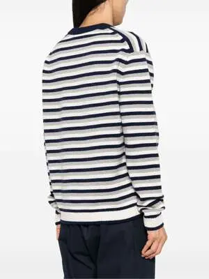 Maison Kitsuné Fox Head Striped Jumper