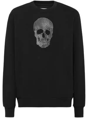 Philipp Plein Rhinestone-embellished Skull Sweatshirt - Black