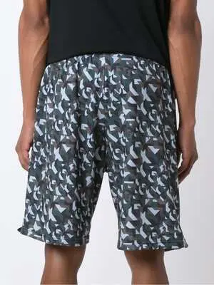 AMIR SLAMA Geometric Print Track Shorts