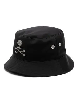 MASTERMIND WORLD Logo Print Bucket Hat - Black