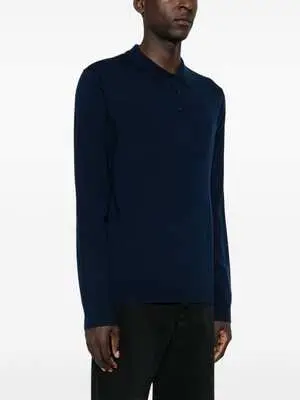 Michael Kors Merino-wool Polo Shirt - Blue