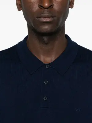Michael Kors Merino-wool Polo Shirt - Blue