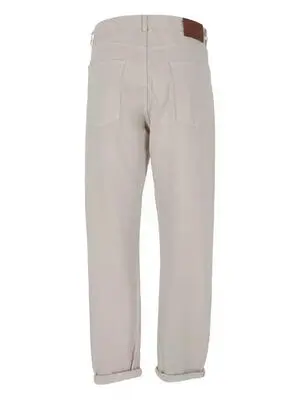Brunello Cucinelli Logo-embroidered Jeans