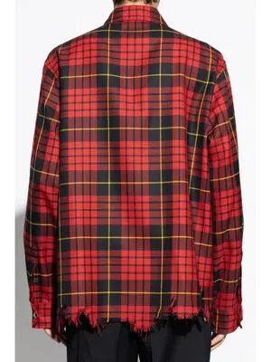 Alexander McQueen Distressed Macqueen Tartan Shirt