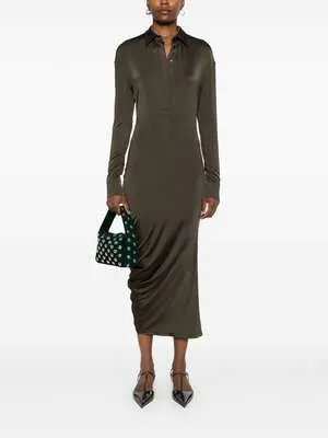 Alexander McQueen Stretch-jersey Shirt Midi Dress