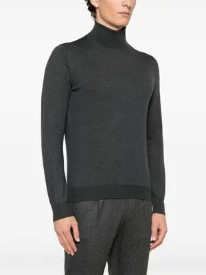Tagliatore Miles Roll Neck Sweater - Grey
