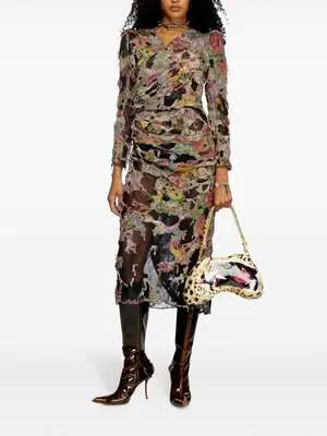 DIESEL® D-arany Floral Dress - Black
