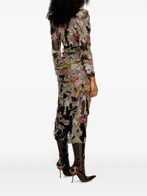 DIESEL® D-arany Floral Dress - Black