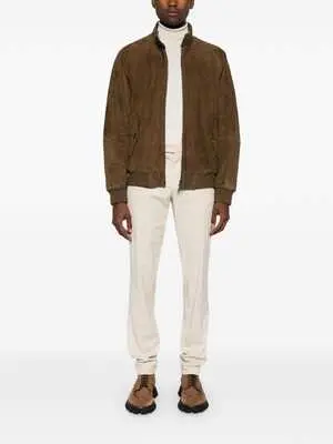 BARACUTA G9 Harrington Suede Jacket - Brown