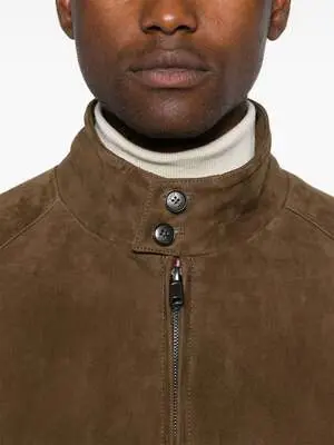 BARACUTA G9 Harrington Suede Jacket - Brown