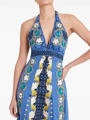 TEMPERLEY LONDON Florentine Maxi Dress - Blue