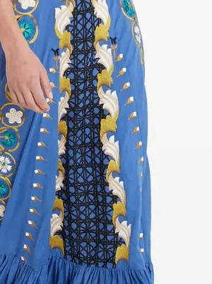 TEMPERLEY LONDON Florentine Maxi Dress - Blue