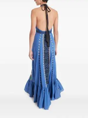 TEMPERLEY LONDON Florentine Maxi Dress - Blue
