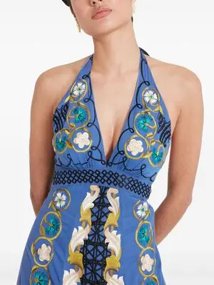 TEMPERLEY LONDON Florentine Maxi Dress - Blue