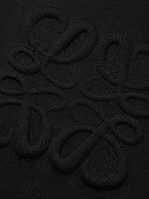 Loewe Logo-embossed Wool-blend Zip-up Hoodie