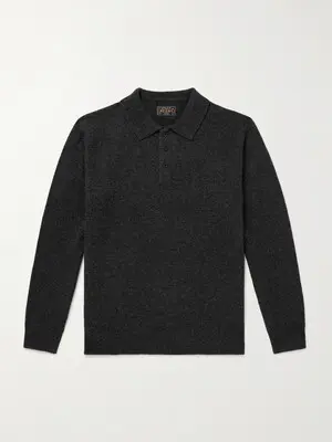 BEAMS Wool Polo Shirt - Gray