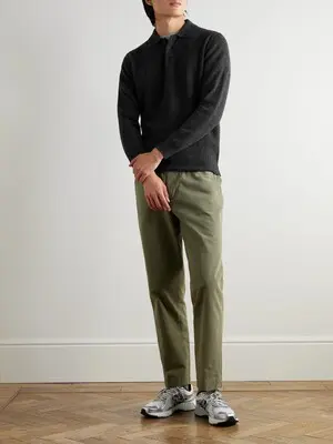 BEAMS Wool Polo Shirt - Gray