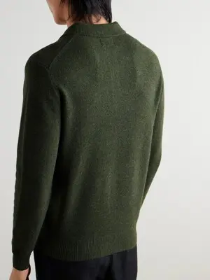 BEAMS Wool Polo Shirt - Green