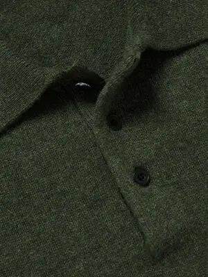 BEAMS Wool Polo Shirt - Green