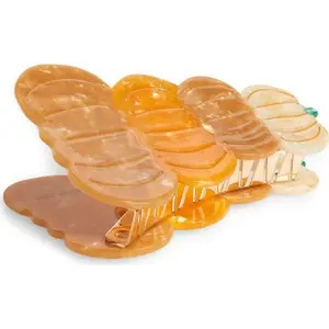 SOLAR ECLIPSE Pumpkin Stack Claw Clip - Orange
