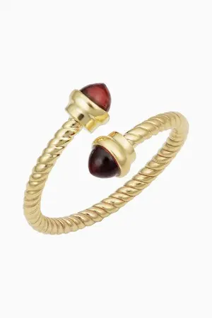 ORADINA 14k Garnet Ring - Yellow Gold