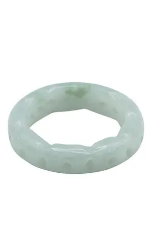 SEREE Weave Jade Ring - Off White
