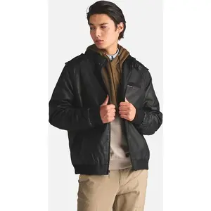 MEMBERS ONLY Faux Leather Iconic Racer Jacket - Black