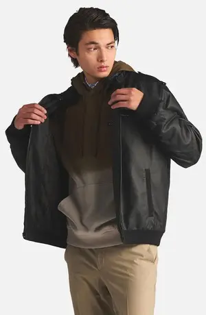 MEMBERS ONLY Faux Leather Iconic Racer Jacket - Black