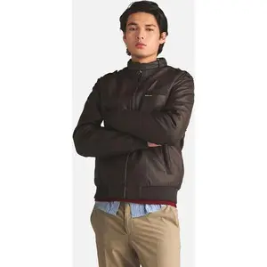 MEMBERS ONLY Faux Leather Iconic Racer Jacket - Dark Brown