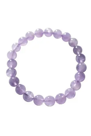 SEREE Billie Beaded Jade Stone Bracelet - Purple