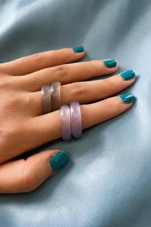 SEREE Mist Agate Ring - Grey
