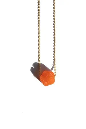 SEREE Kyoto Flower Agate Pendant Necklace