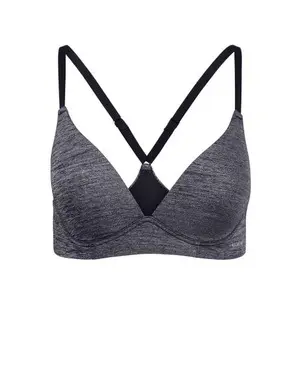 ADORE ME Helynn Contour Plunge Bra - Black Marl