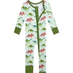 POSH PEANUT Buddy Fitted Convertible Footie Pajamas - Open Green