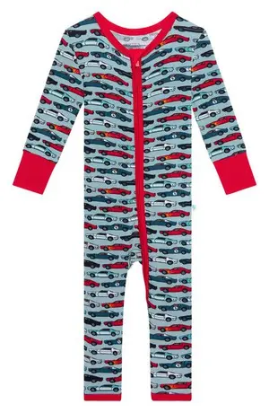 POSH PEANUT Miles Fitted Convertible Footie Pajamas - Open Blue
