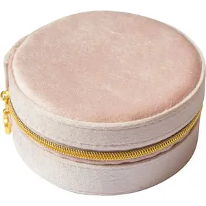 SEREE Round Jewelry Travel Case - Pink