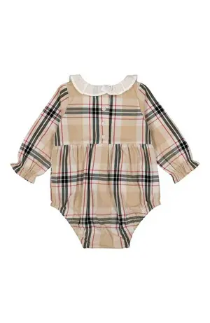 HOPE & HENRY Baby Ruffle Collar Bubble Romper