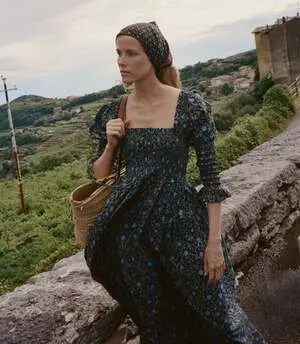 DÔEN Bijou Dress - Noir Prairie De Montagne