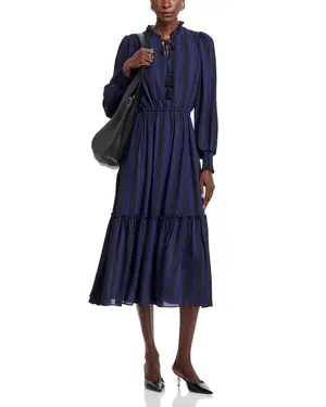 T Tahari Ruffled Midi Dress