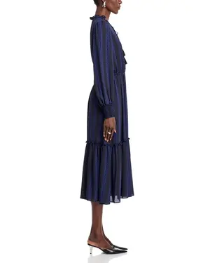 T Tahari Ruffled Midi Dress