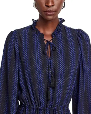 T Tahari Ruffled Midi Dress