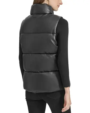Marc New York Faux Leather Puffer Vest