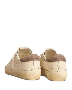 GOLDEN GOOSE Super Star Almond Toe Doodle Sneakers - White/cinder