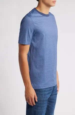 BOSS Thompson Cotton Ringer T-shirt - Navy