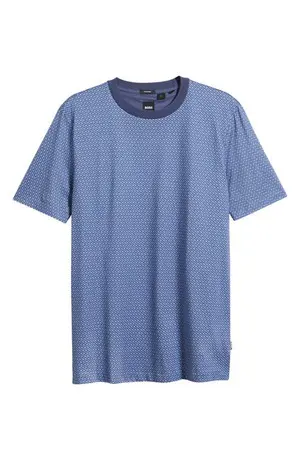 BOSS Thompson Cotton Ringer T-shirt - Navy