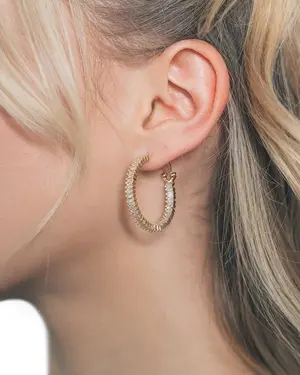Sterling Forever Mischa Hoop Earrings