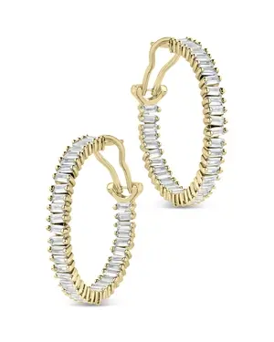 Sterling Forever Mischa Hoop Earrings