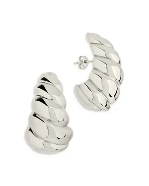 Sterling Forever Bobine Statement Earrings - Silver