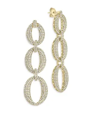 Sterling Forever Whitney Drop Earrings - Gold