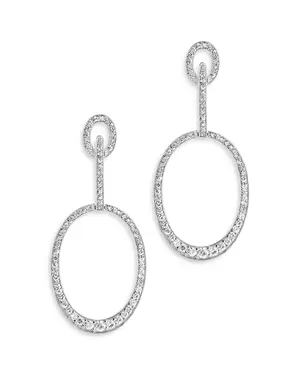 Sterling Forever Tory Oval Drop Earrings